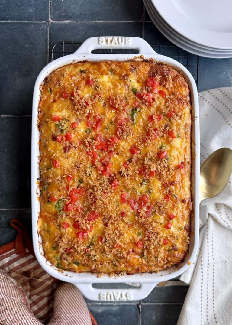 Jalapeno Popper Breakfast Casserole - Laura Loves to Cook