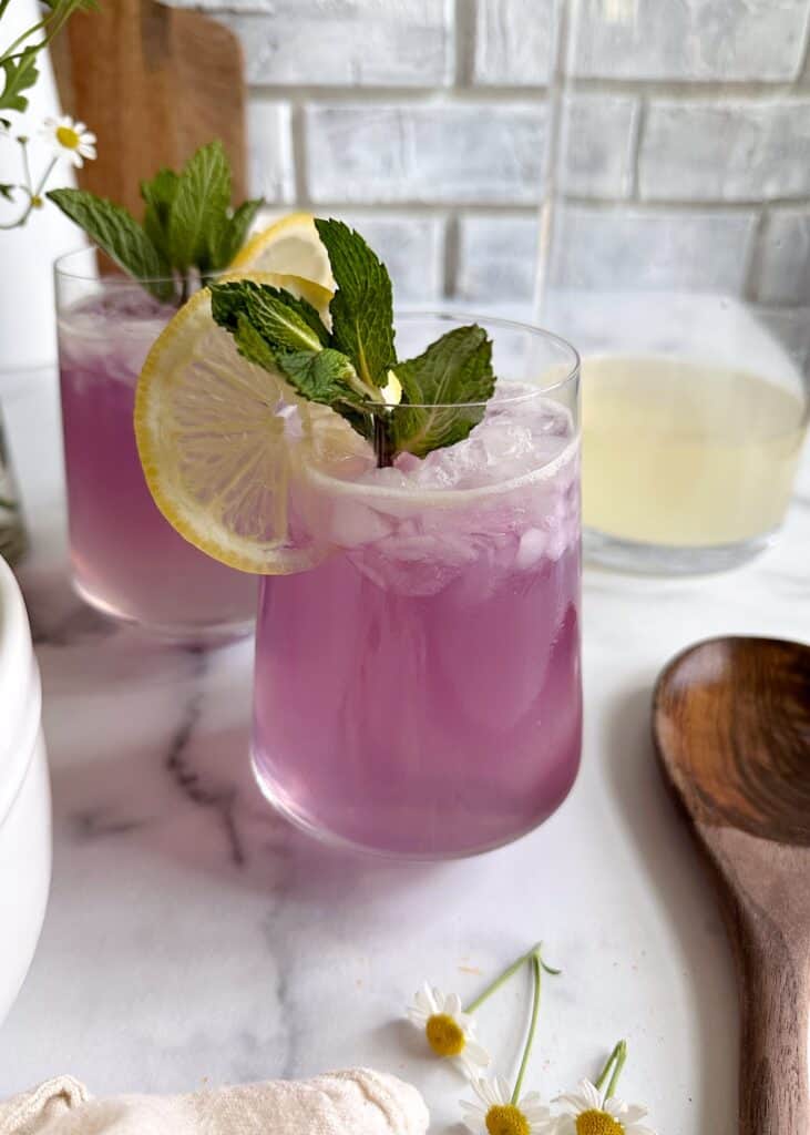 Sparkling Lavender Mint Lemonade - Laura Loves to Cook