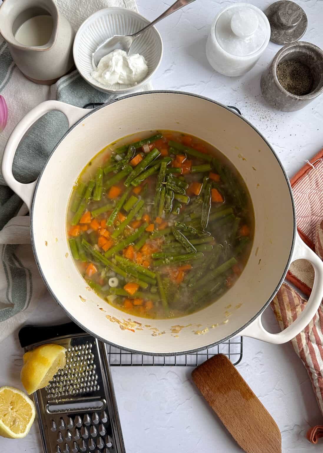 Chilled Spring Asparagus Soup - Laura Loves to Cook