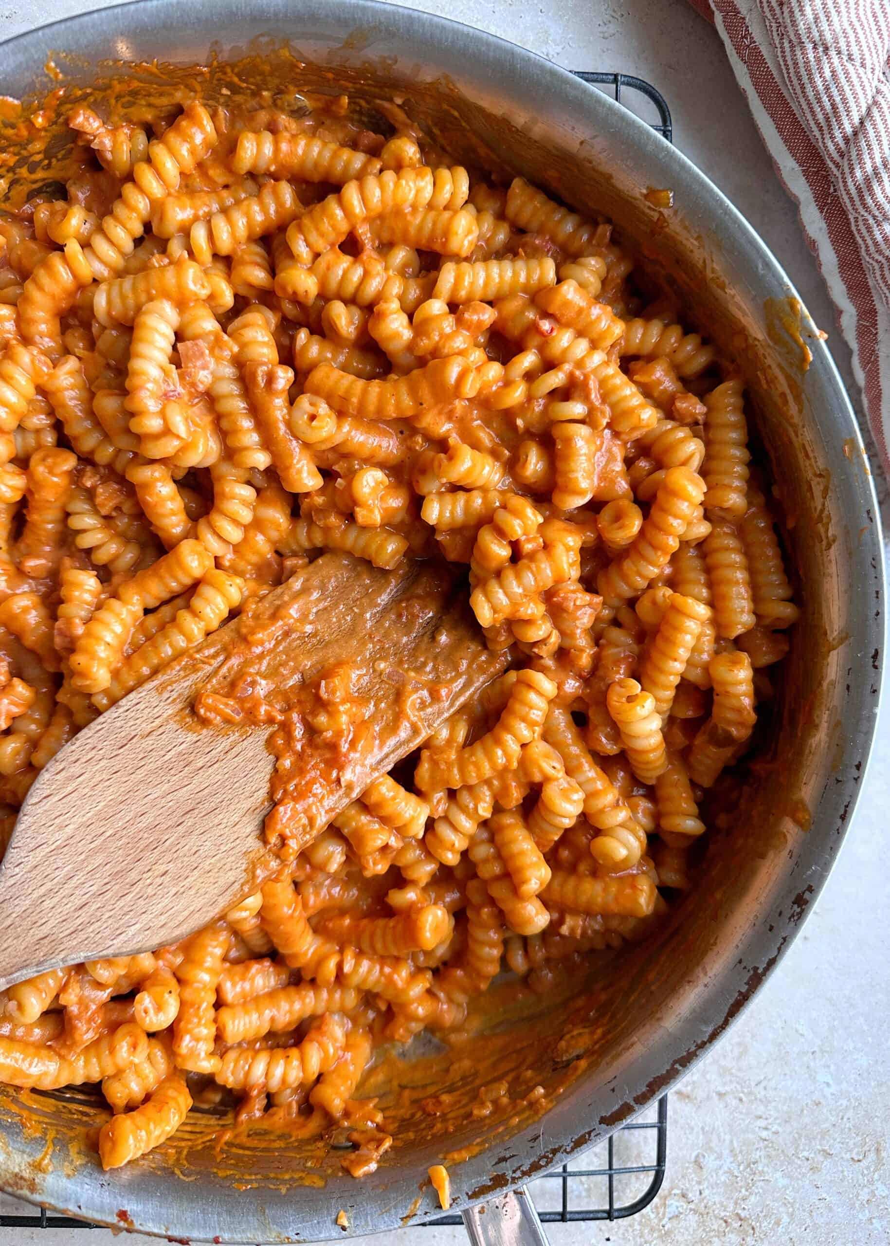 Pancetta and Calabrian Chili Pasta Alla Vodka - Laura Loves to Cook