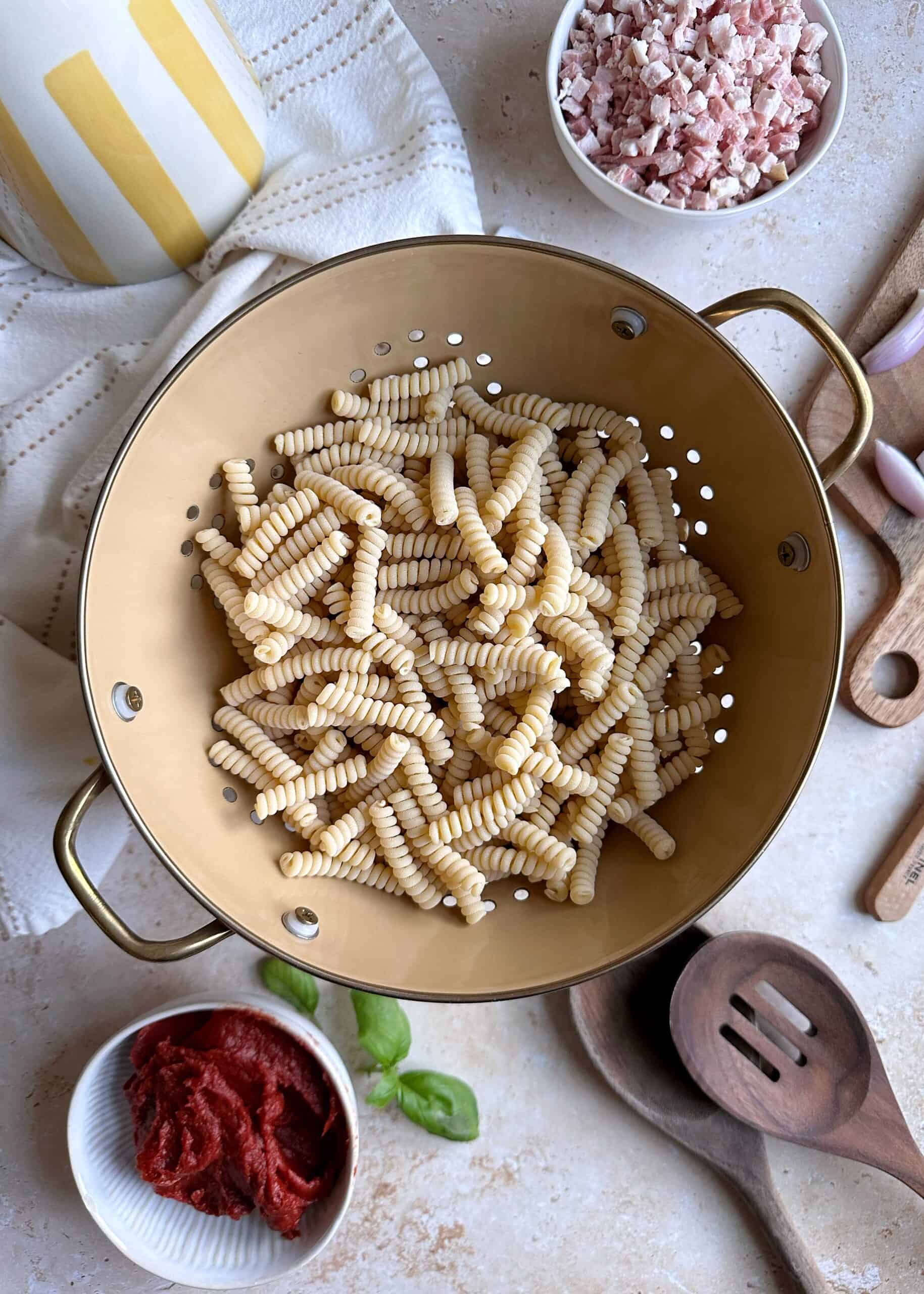 Pancetta and Calabrian Chili Pasta Alla Vodka - Laura Loves to Cook