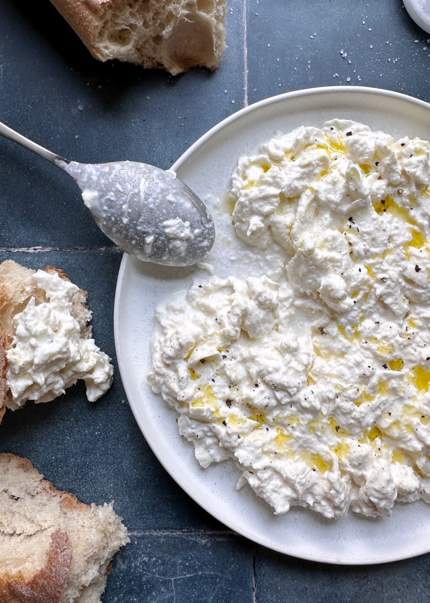 Homemade Stracciatella Cheese - Laura Loves to Cook